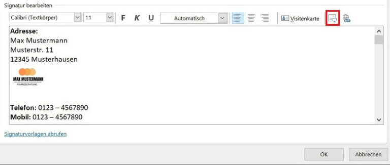Outlook Signatur erstellen und einrichten