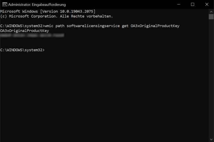Windows Product Key auslesen