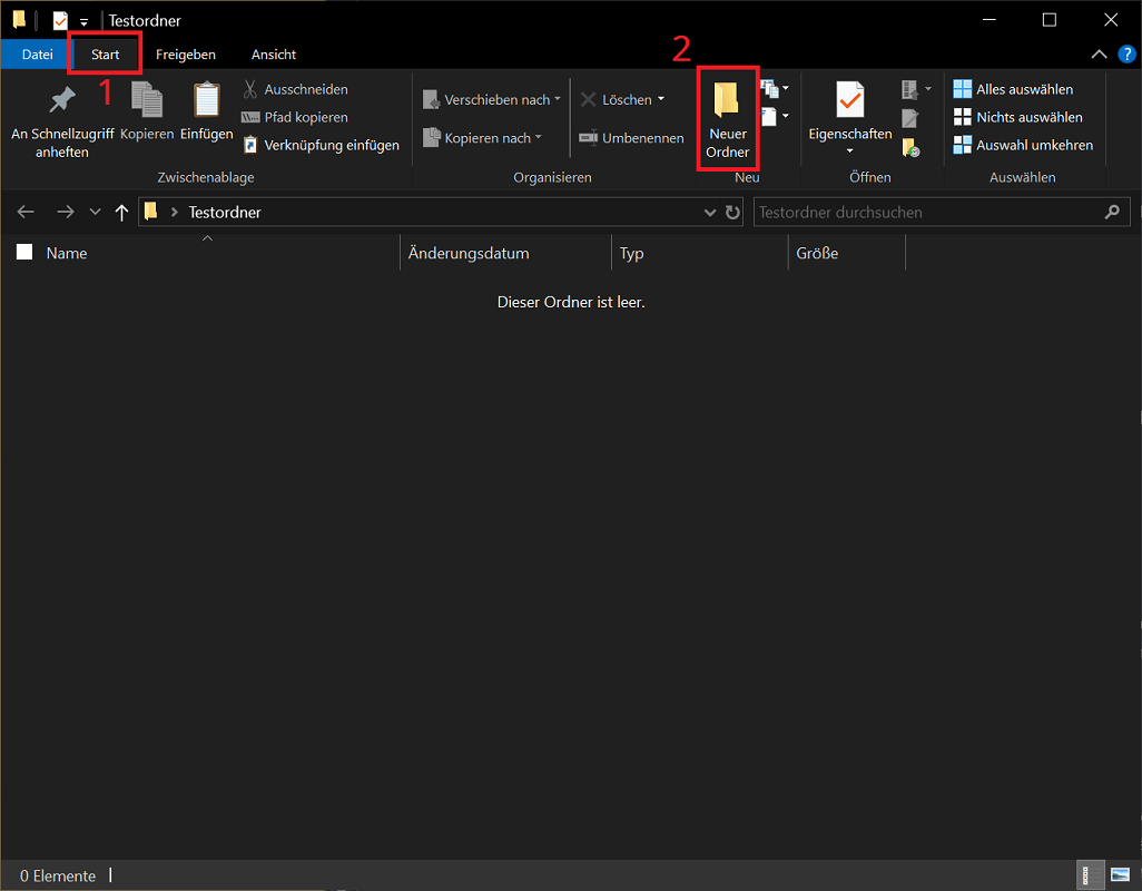 Windows: Ordner erstellen/anlegen